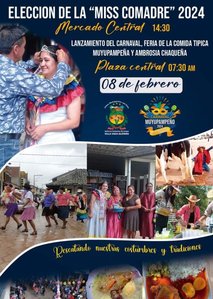 Lanzamiento del Carnaval,Feria de Comidas Típicas Muyupampeña y ...